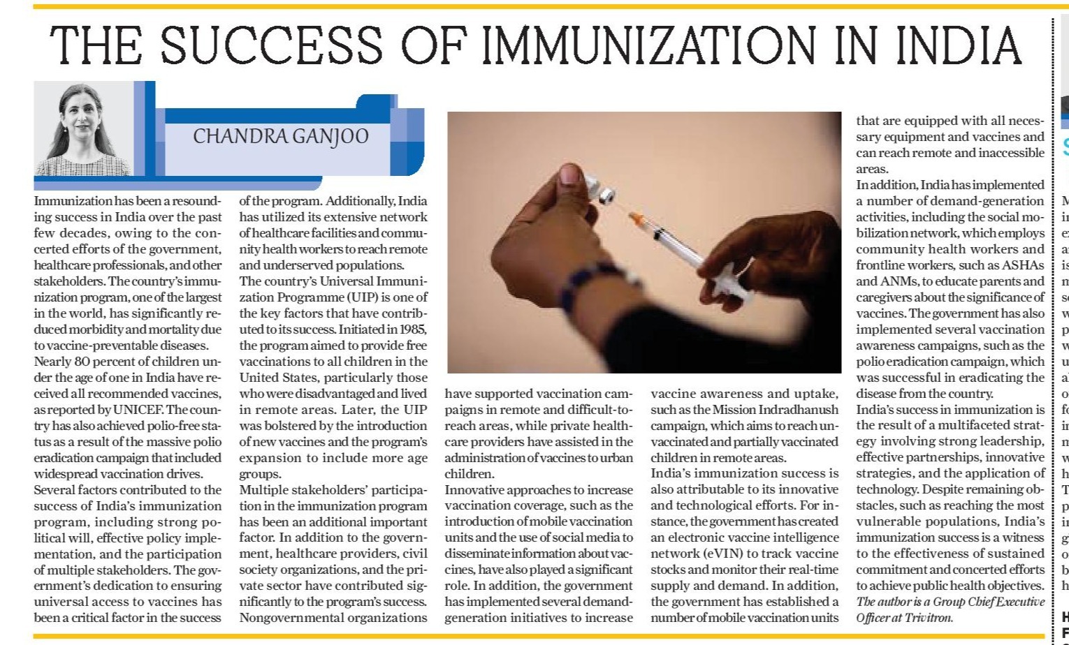 News Clipping - Trivitron Healthcare Solutions